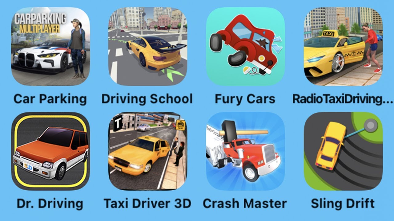 Car Parking, Driving School, Fury Cars and More Car Games iPad Gameplay ...