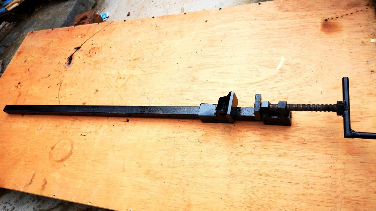 Homemade long bar heavy clamp - YouTube