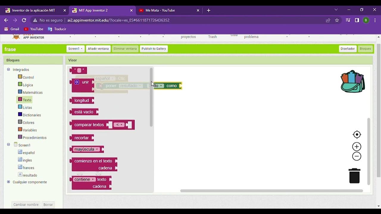 diferentes idiomas en mit app inventor - YouTube