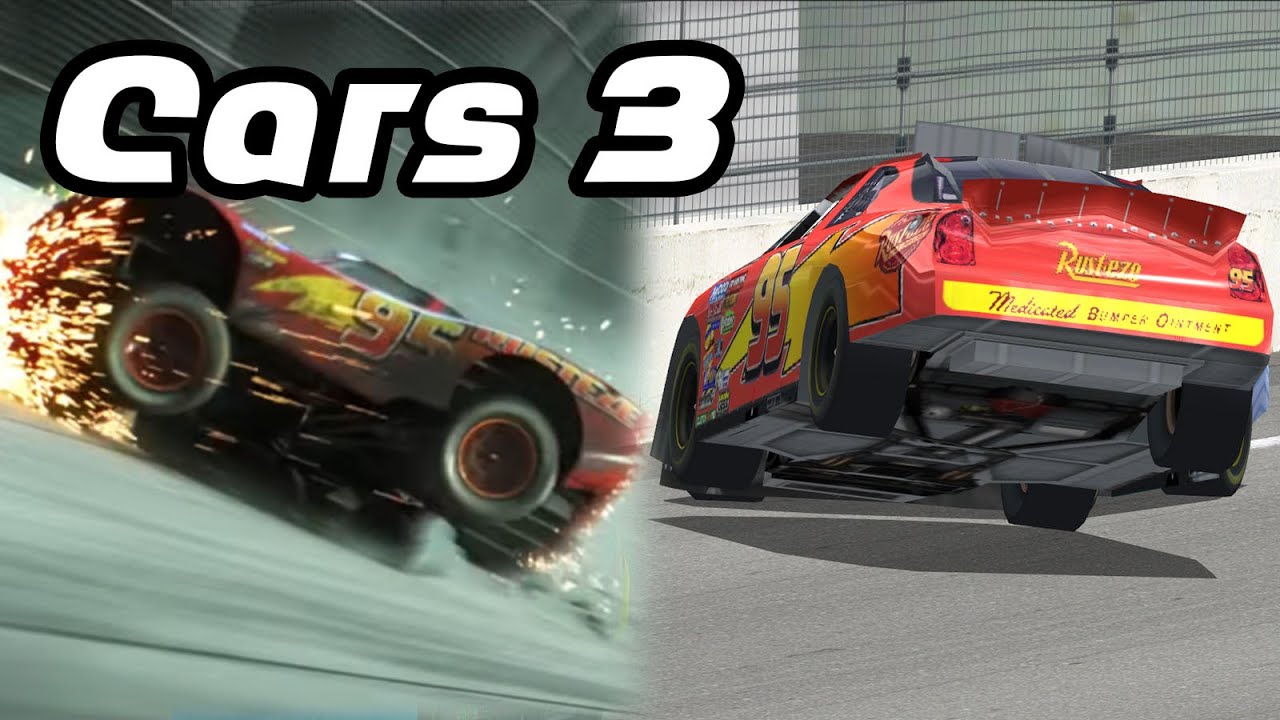 Cars 3 Lightning McQueen Crash Reenactment - YouTube