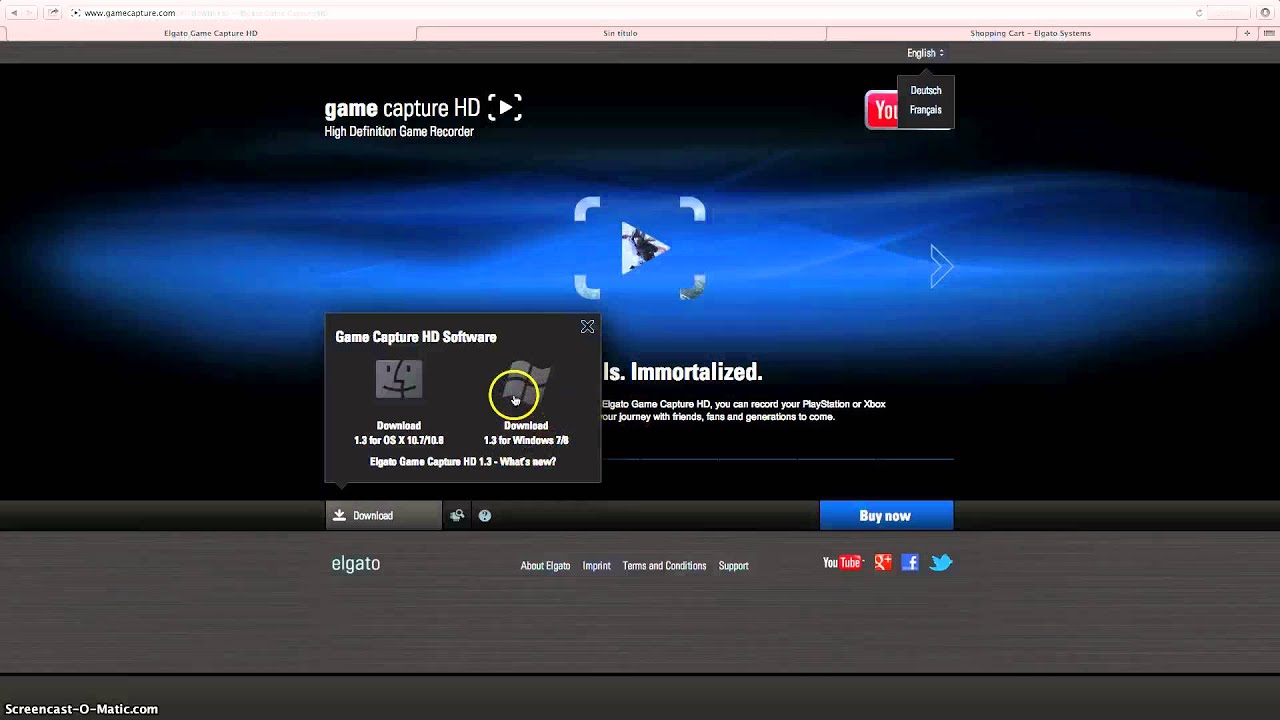 Descargar Software Capturadora Elgato HD. - YouTube