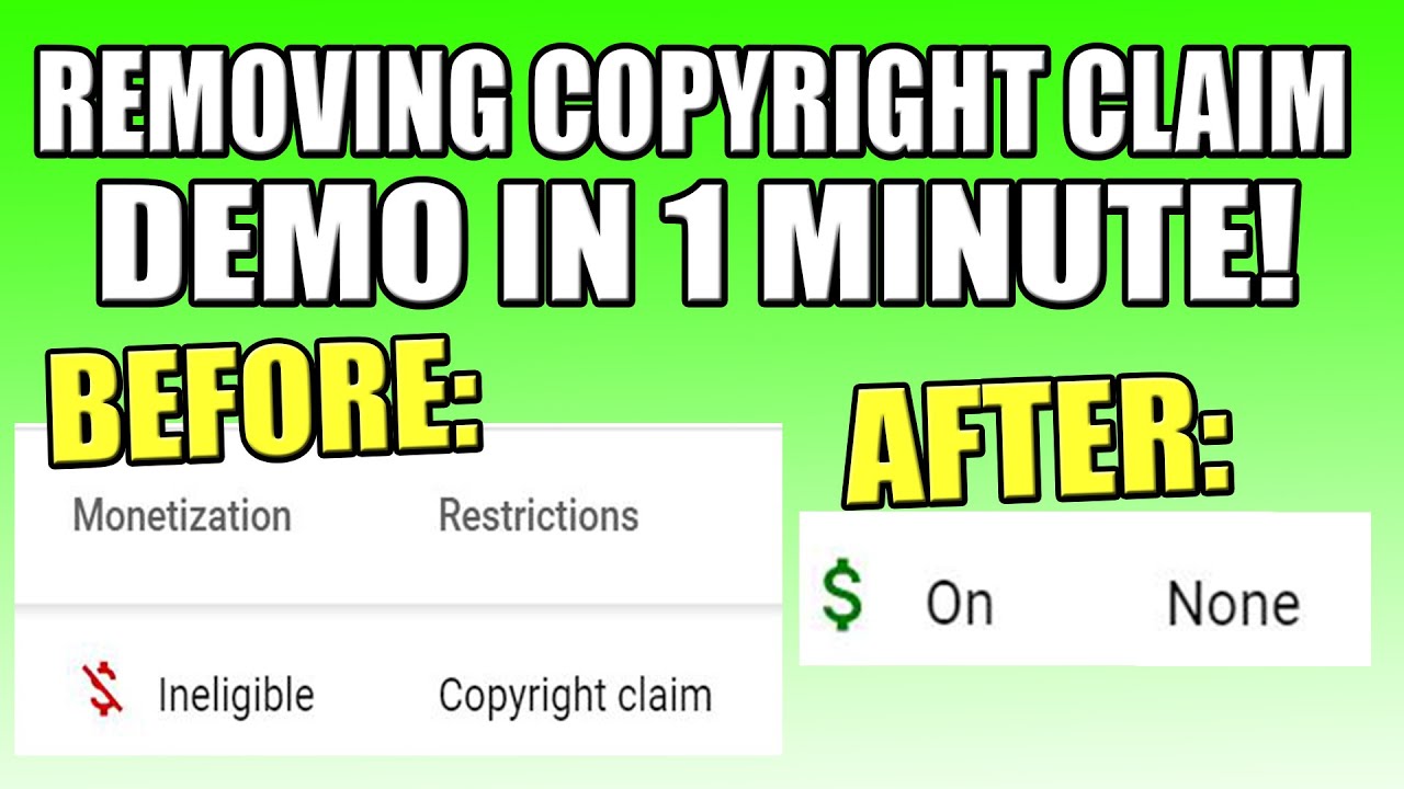 REMOVE COPYRIGHT CLAIM FROM COVER SONGS - DEMO IN ONE MINUTE! | 100% ...