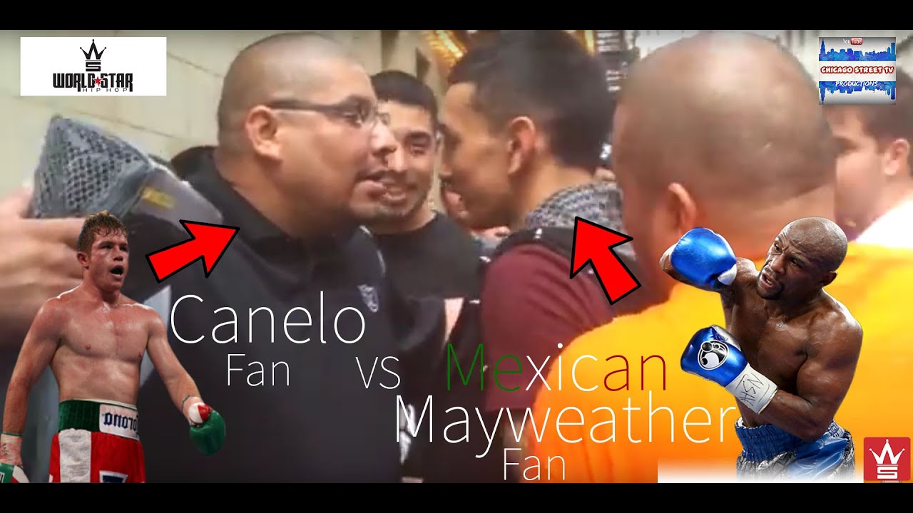 MEXICAN MAYWEATHER FAN V.S. MEXICAN CANELO FANS [FIGHT!!!] In Chicago ...