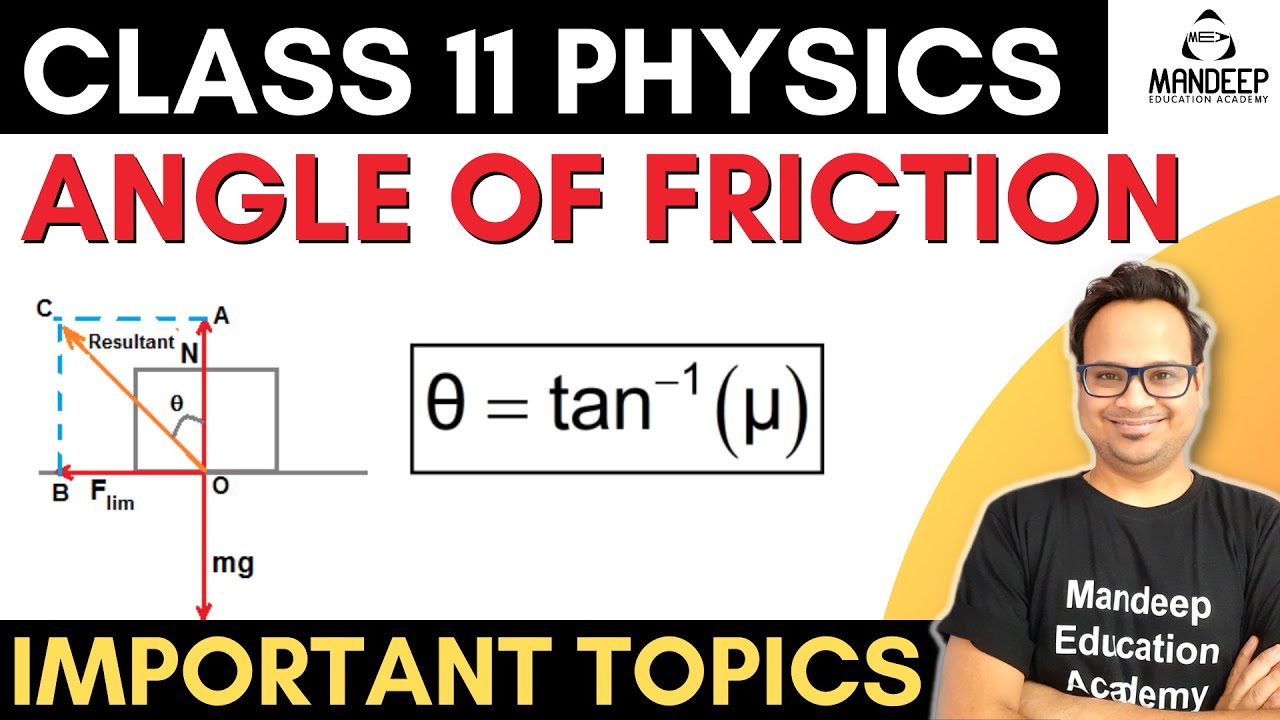 Angle of Friction Class 11 Physics | CBSE JEE and NEET | Newton's Laws ...