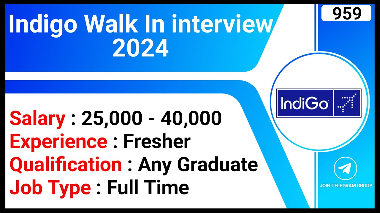 Indigo Walk In interview 2024 | Indigo Jobs | Airport Job | Customer ...