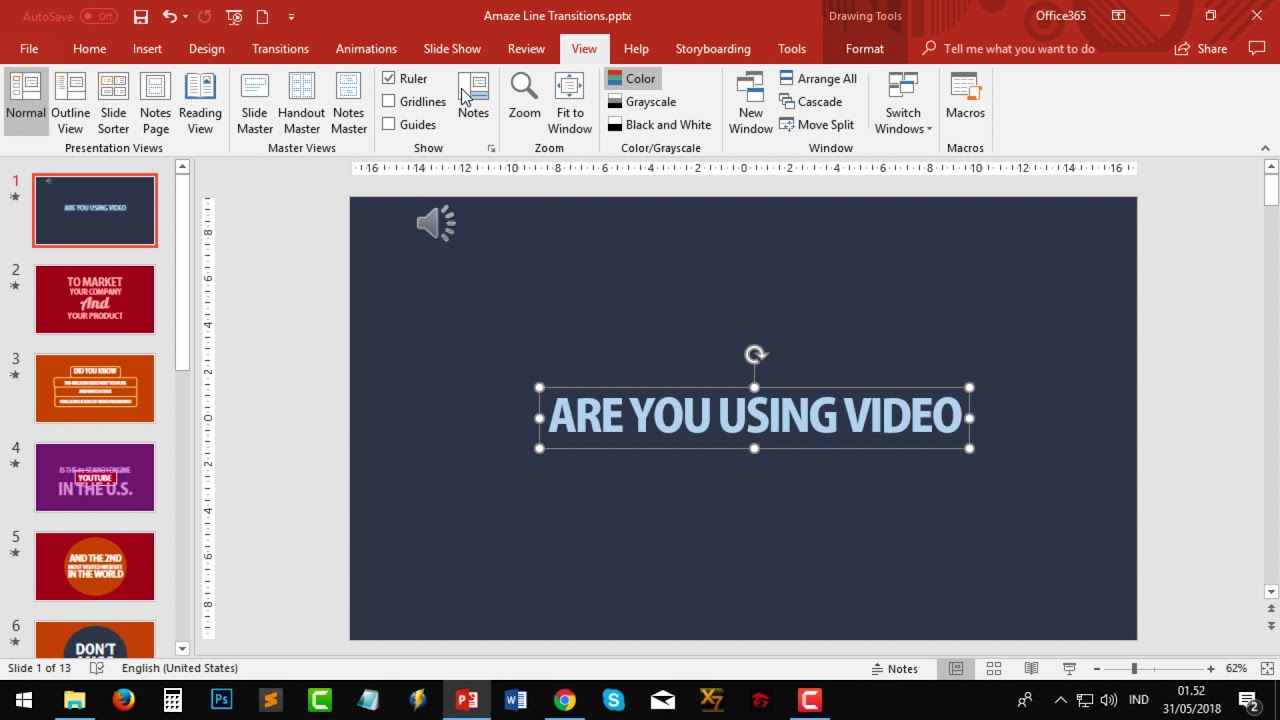 CARA MENAMPILKAN RULER DAN GUIDE LINES - YouTube