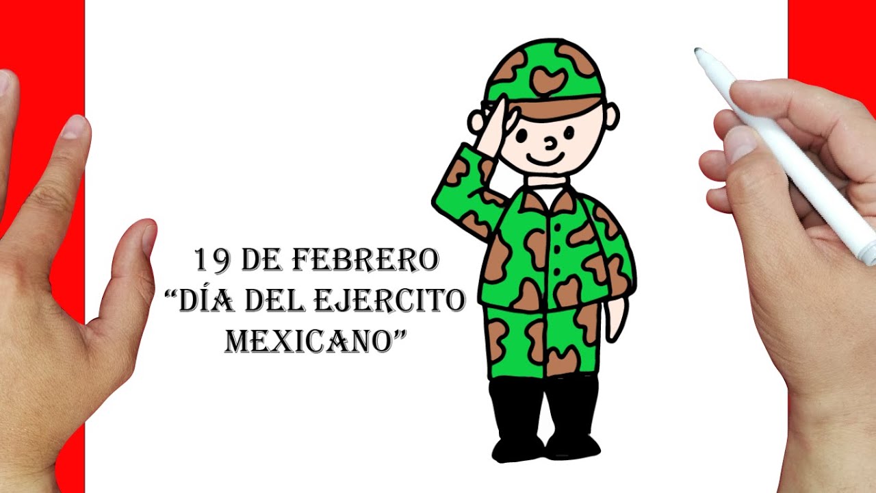 How to draw for the mexican army day - YouTube