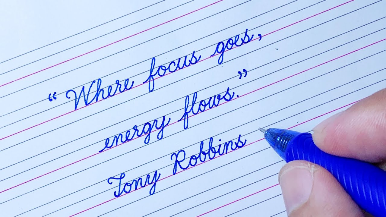 How to write in cursive | Quotes in cursive writing | Cursive ...