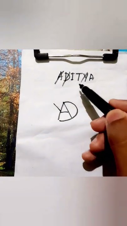 ADITYA name logo drawing😎👍 #art #drawing - YouTube