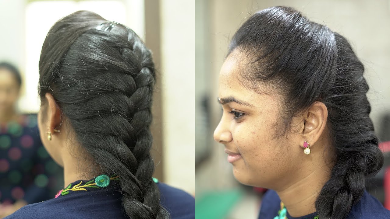 Most Beautiful Party Hairstyle for Girls | French Flat Hairstyle | Easy ...