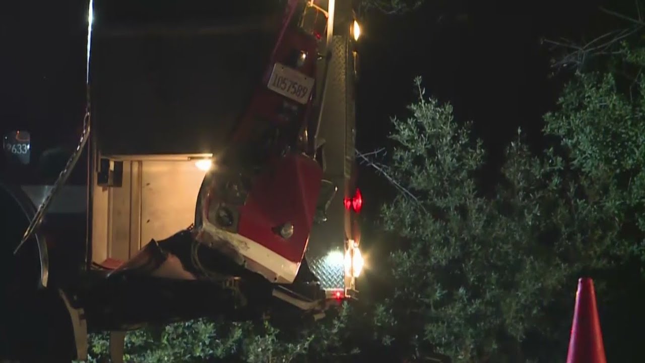 Crash In Stockton Involving A Fire Engine And 1 Car Prompts Road ...