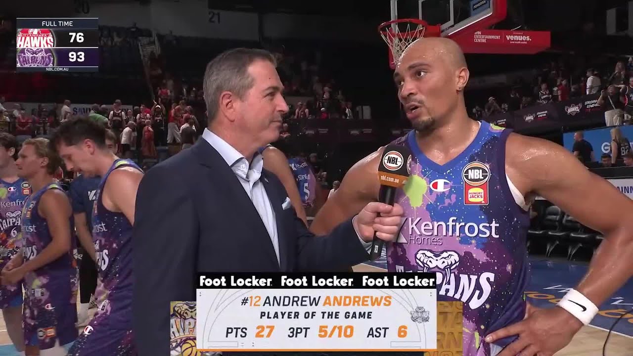 Andrew Andrews post-game interview vs Illawarra Hawks - Round 11, NBL26 ...