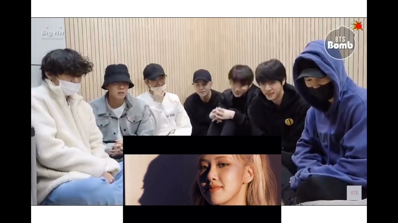 Bts reaction to blackpink rose interview film - YouTube