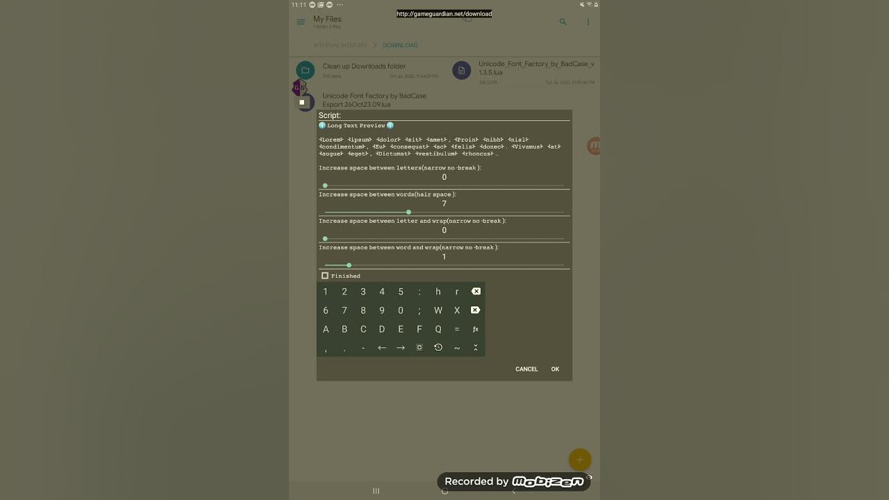 Unicode Font Factory by BadCase Free Game Guardian Script - YouTube
