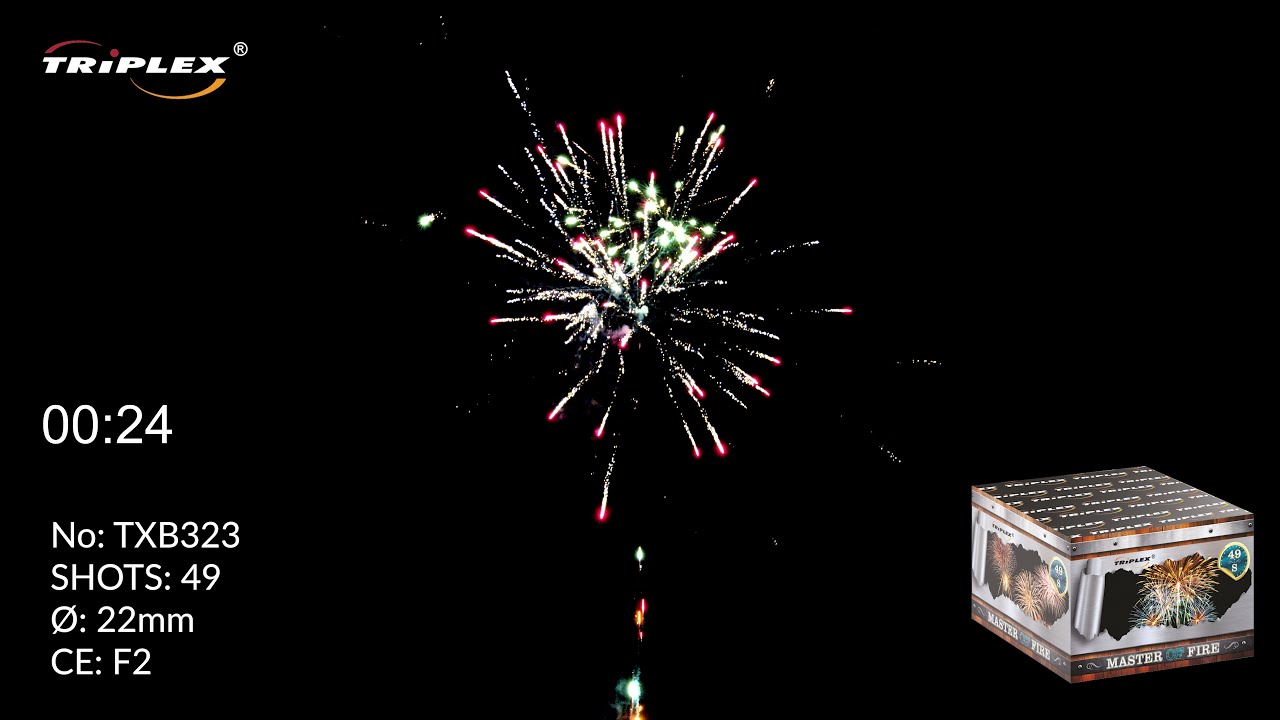 FAJERWERKI TXB323 MASTER OF FIRE TRIPLEX FIREWORKS - YouTube