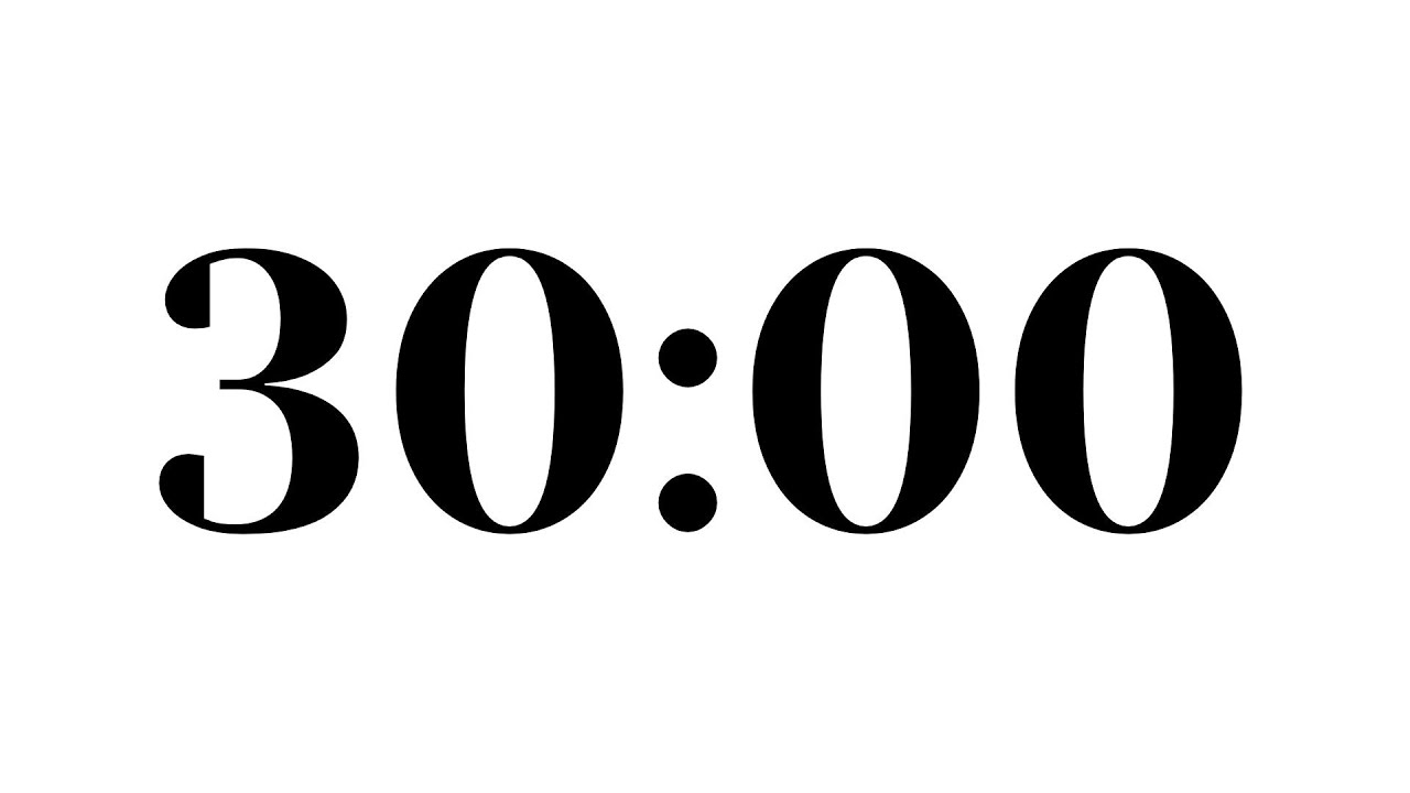 30-Minute Countdown Timer | Simple & Clear - YouTube