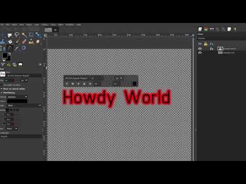 Gimp 3.0 - How to do text outline with Drop Shadow - YouTube