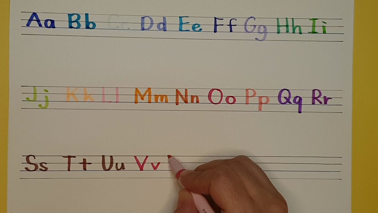 ABC Writing / How to Write Alphabet Letters From A to Z / 알파벳 대소문자 쓰는 법 ...