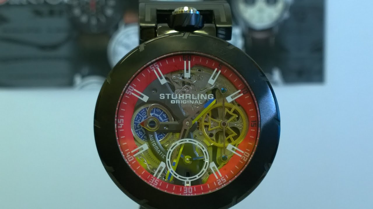 Stuhrling Original 324.335664 Emperor Vortex Automatic Skeleton | The Watch Collector - YouTube