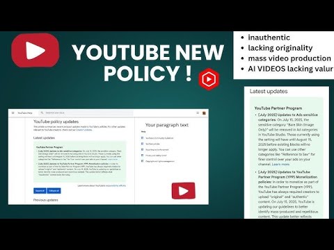 New YouTube Rules August & September 2025 | Monetization, Age Check ...