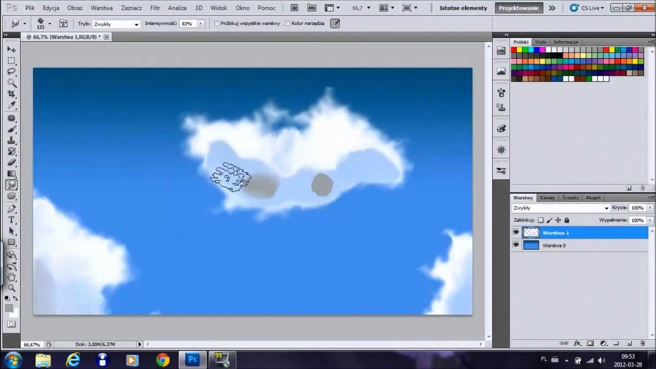 Speed painting clouds using photoshop cs5 - YouTube