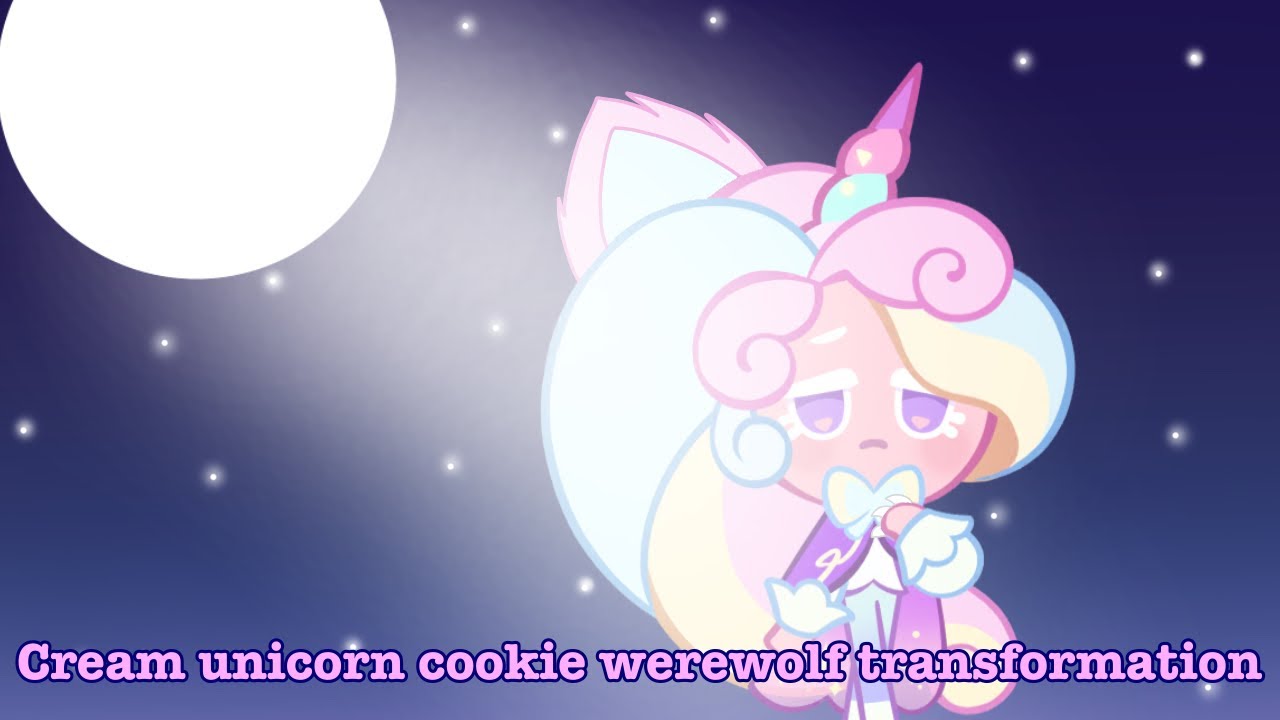 Cream unicorn cookie werewolf transformation (cookie run animation ...