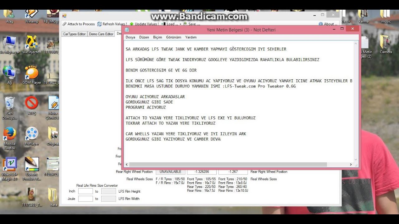 LFS 6G TWEAK JANT VE CAMBER AYARI - YouTube