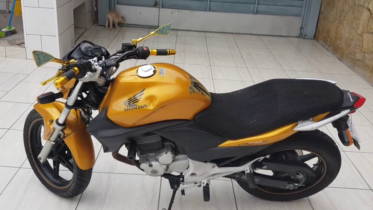 Honda CB 300 ABS Retrovisor Rizoma Linda dourada 2010 top manopla ...