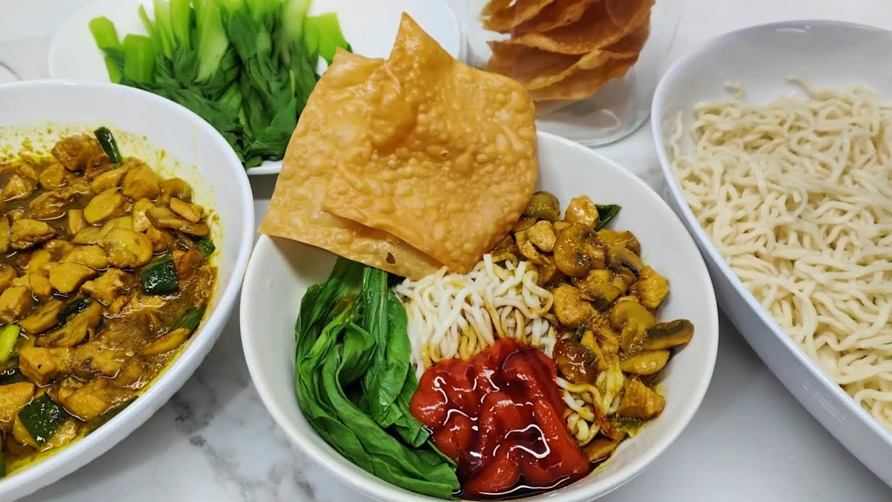 RESEP MIE AYAM JAMUR cocok buat kumpul keluarga - YouTube