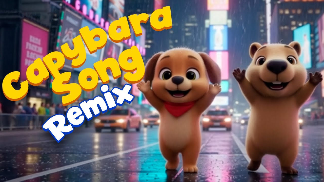The Capybara Song (Remix) 🐹🎶 | Funny Kids Dance –Little Tunes - YouTube