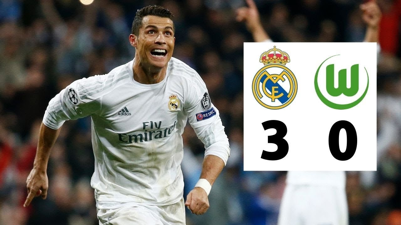 Ronaldo showing Wolfsburg levels • Real Madrid vs Wolfsburg 3- 0 • UCL ...