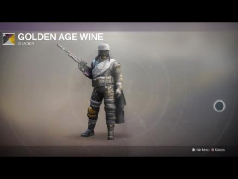 Destiny 2 Hunter with Valkyrian Ornaments and Golden Age wine Shader ...