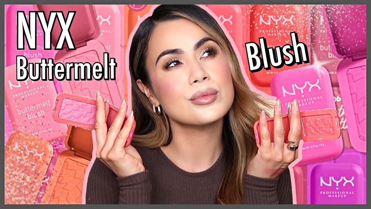 NYX Buttermelt Pressed Powder Blush Review - YouTube