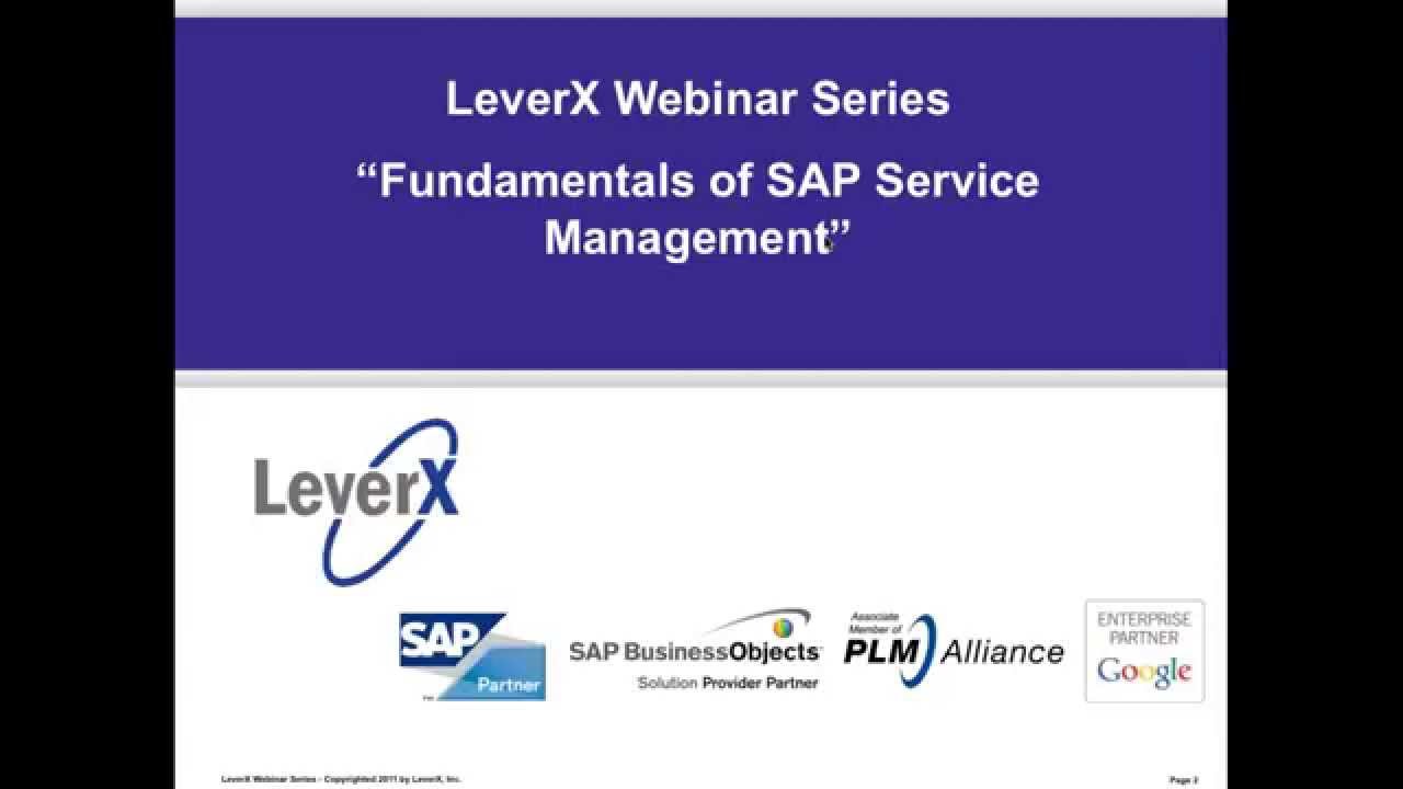 Fundamentals of SAP Service Management video preview 15Feb11 - YouTube