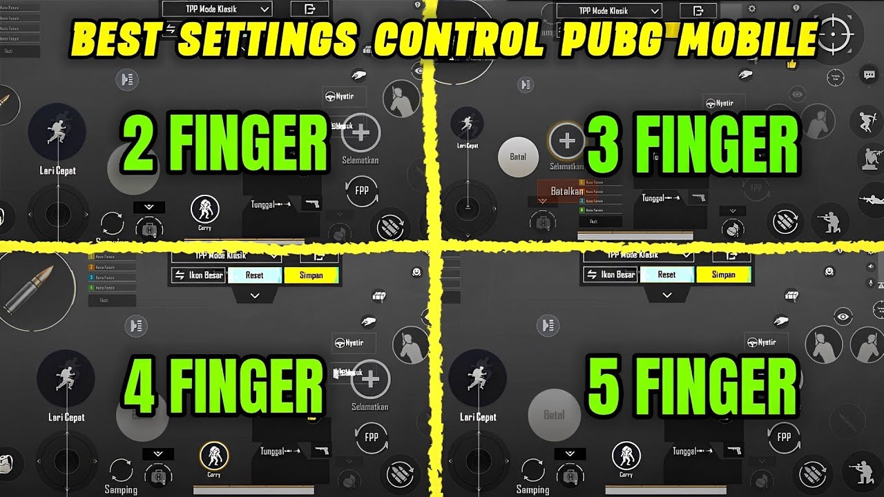 BEST CONTROL SETTINGS 2 Finger, 3 Finger, 4 Finger & 5 Finger Claw Pubg ...