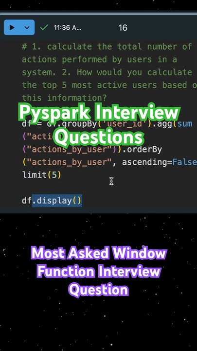 Data Engineer Interview Questions | Pyspark Interview Question | Group By | Aggregate | Window ...
