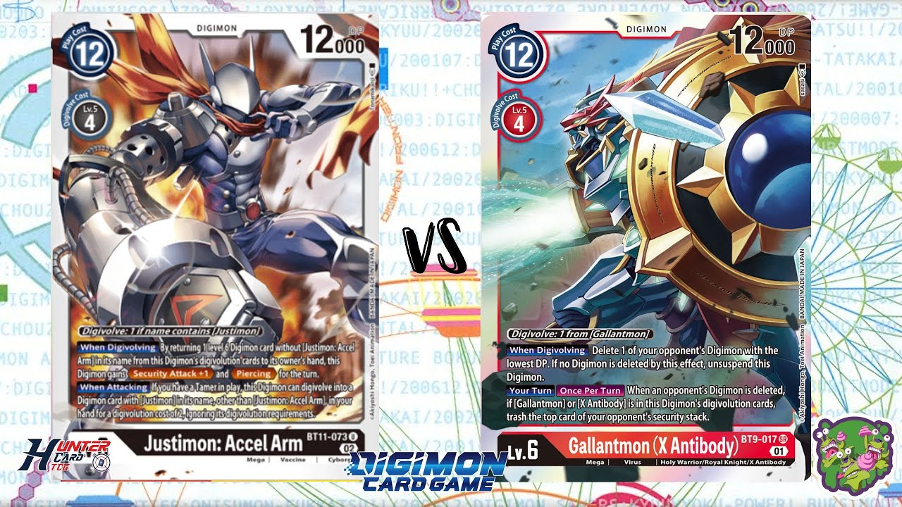DIGIMON TCG: Justimon (Black) vs Gallantmon (Red) - YouTube