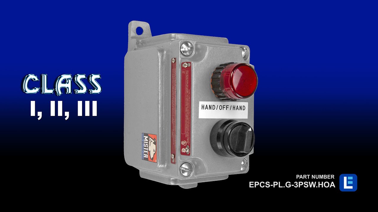 Explosion Proof 3-Position Switch w/ LED Pilot Light - Class I, II, III ...