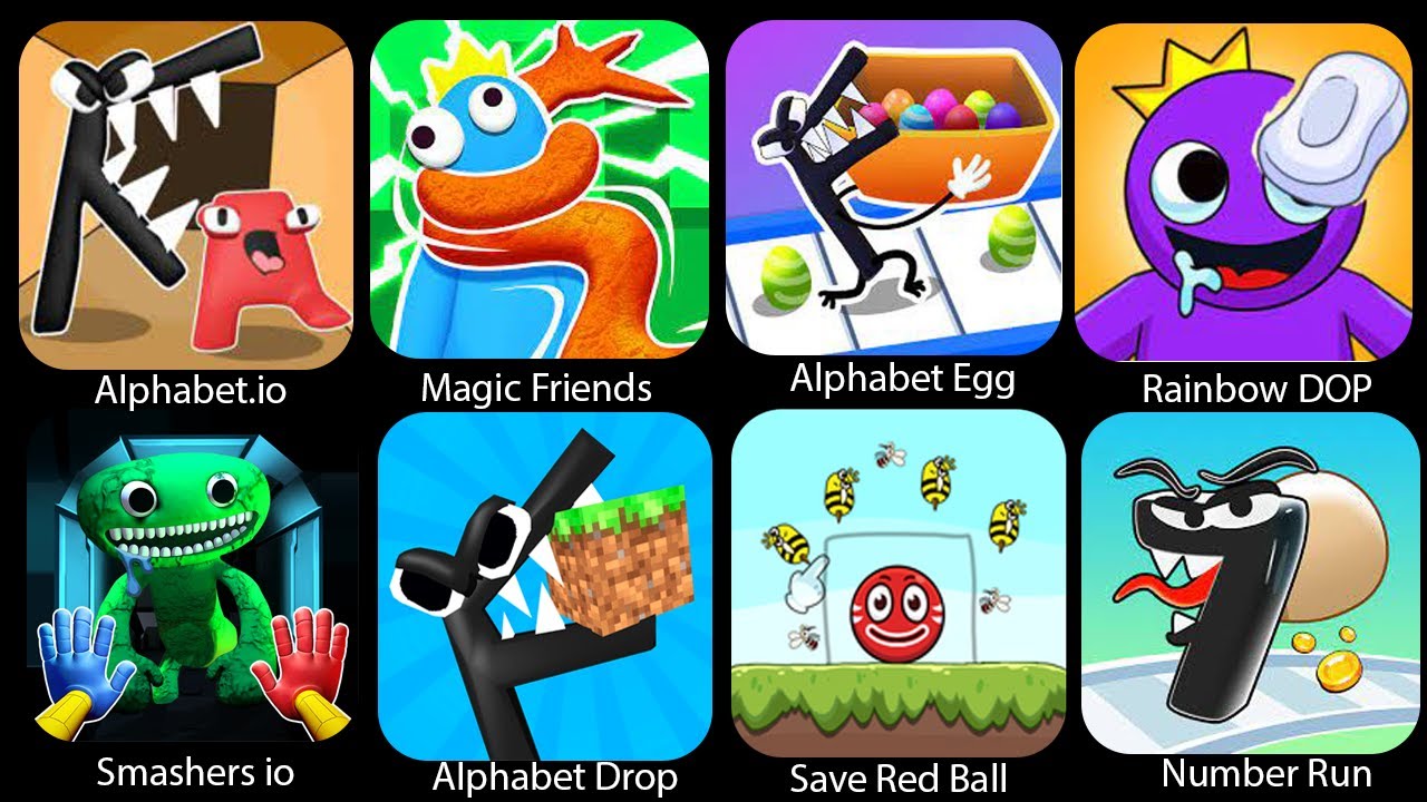 Alphabet DOP, Alphabet .IO, Alphabet Drop, Smasher Alphabet, Rainbow ...