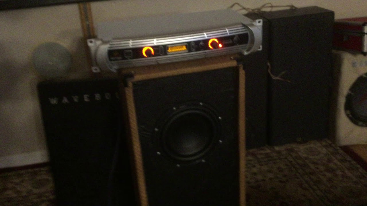 First test of a cardioid bass array section - YouTube