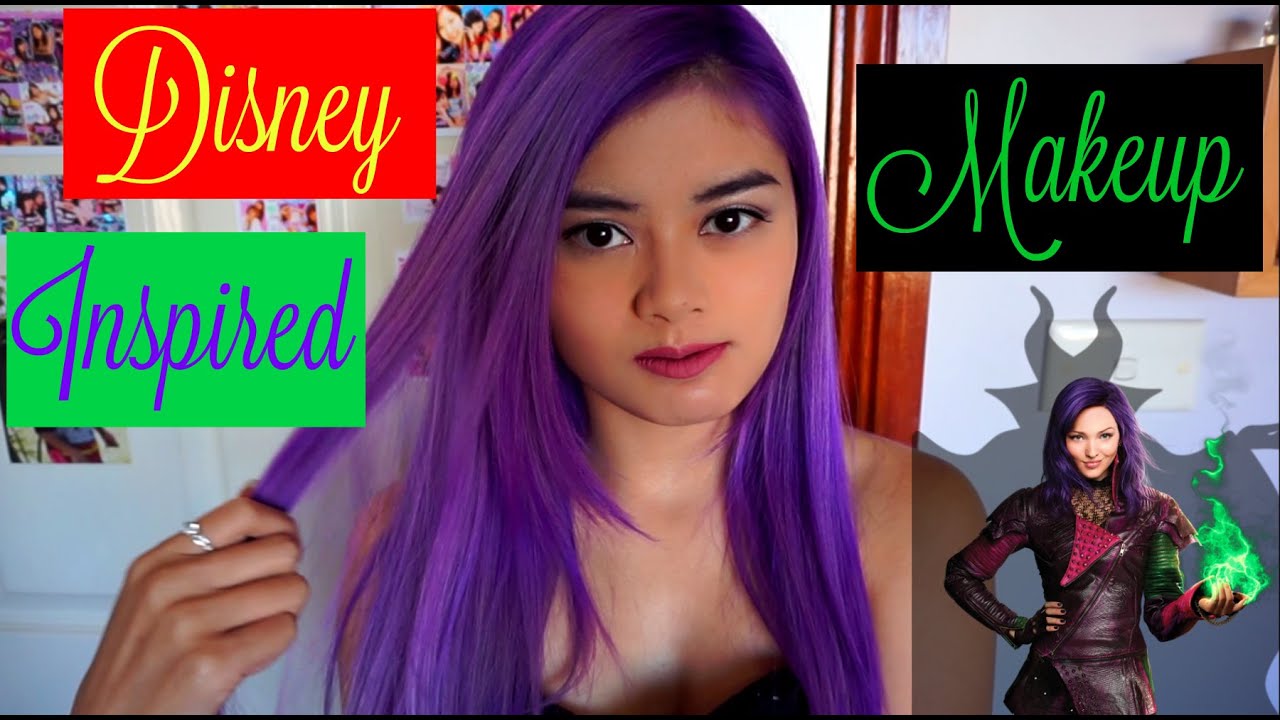 Disney Inspired Makeup/look - Descendants Mal - YouTube