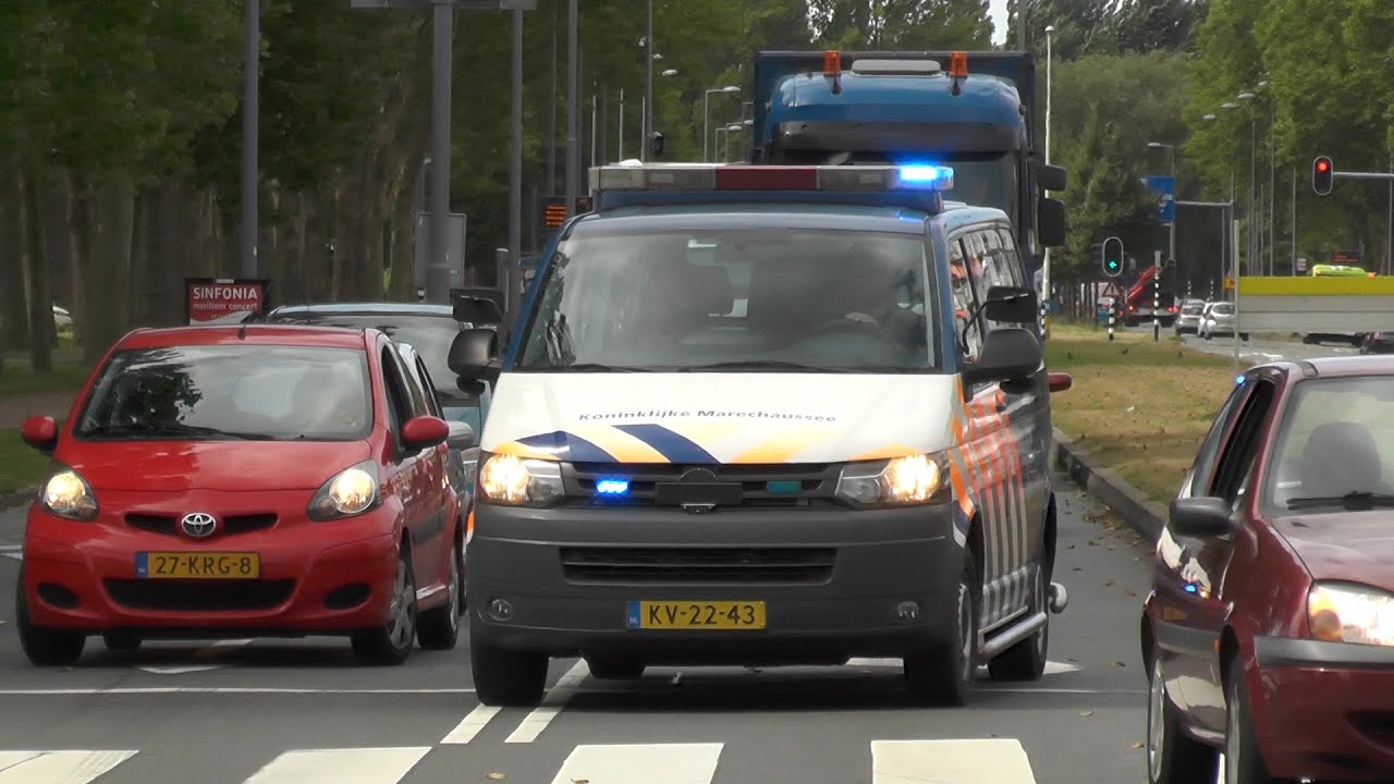 Dutch Military Police Driver Training with lights and sirens through ...