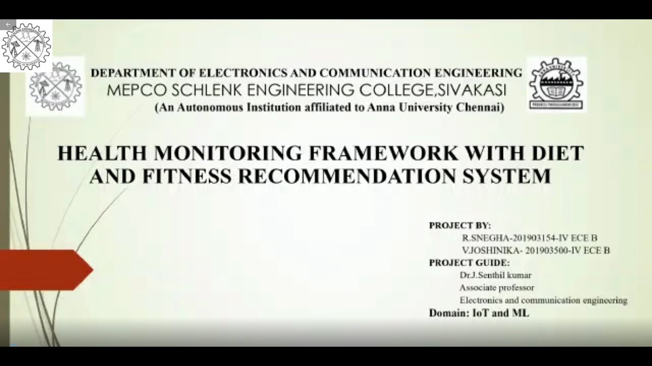 Health Monitoring Framework with Diet and Fitness Recommendation System ...