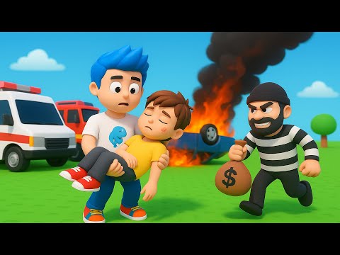 CAN KURTARMA EKİBİ OLUP HIRSIZLARI DÖVDÜK !!!👩‍🚒 | ROBLOX RESCUE PEOPLE