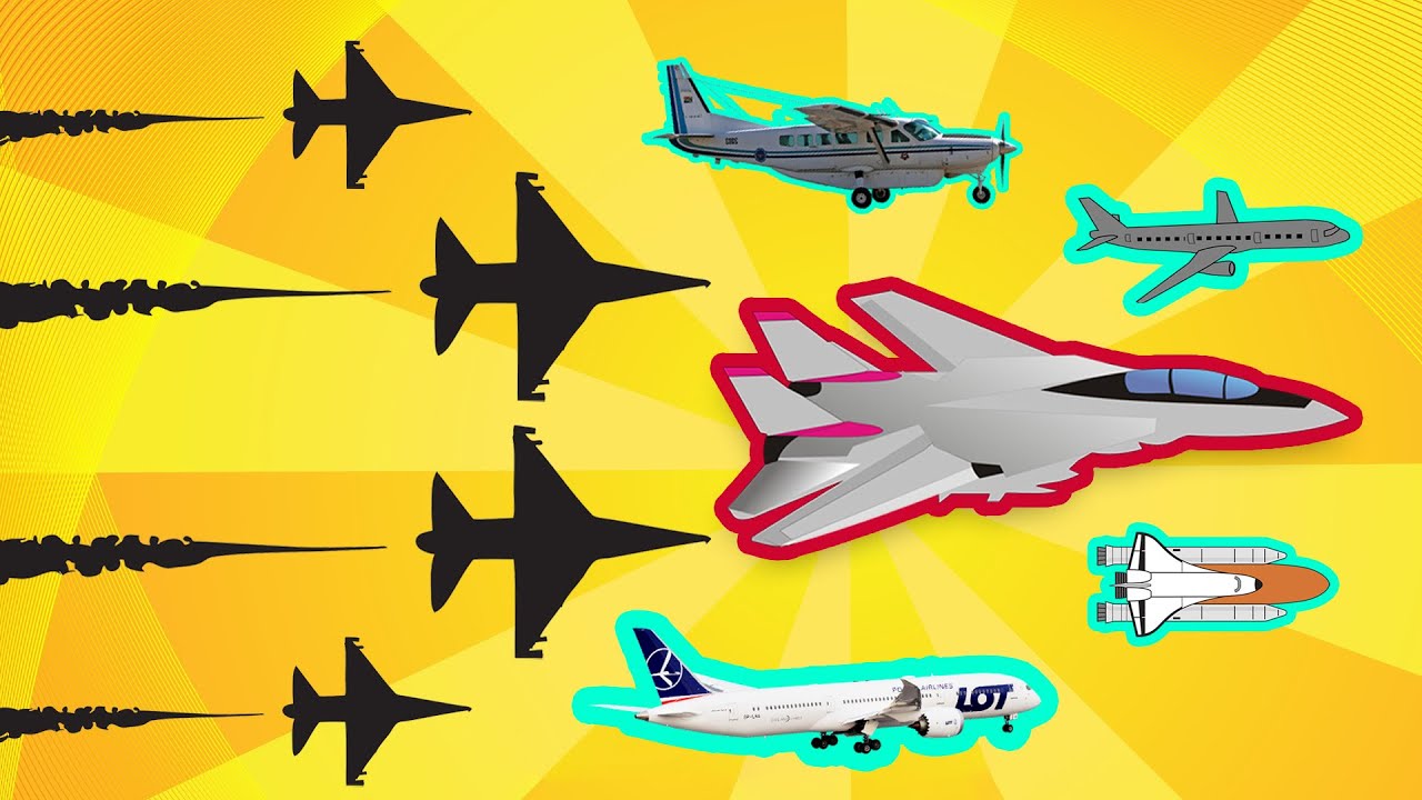 easy english learn aircrafts for kids - YouTube