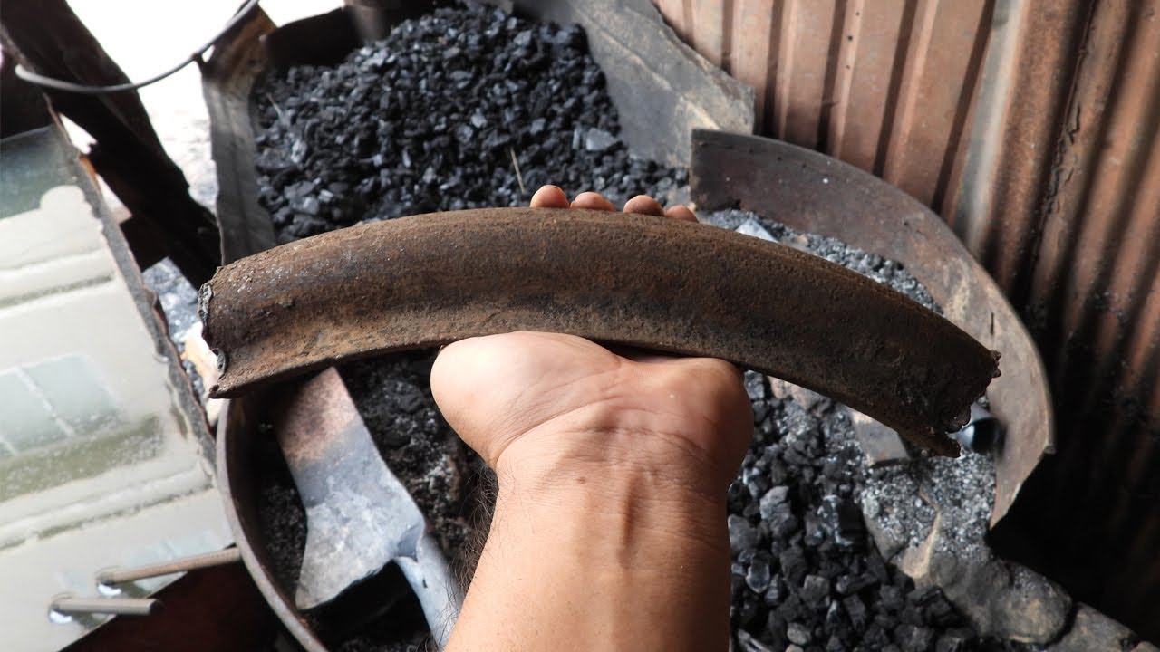 Knife Making - Forged A Sharp Machete Knife Out of Rusted Tubeless ...