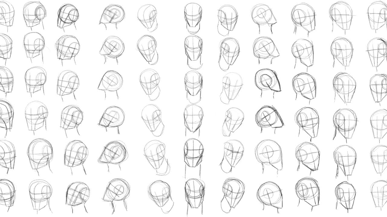 Learning To Draw Heads Practice 6 - YouTube