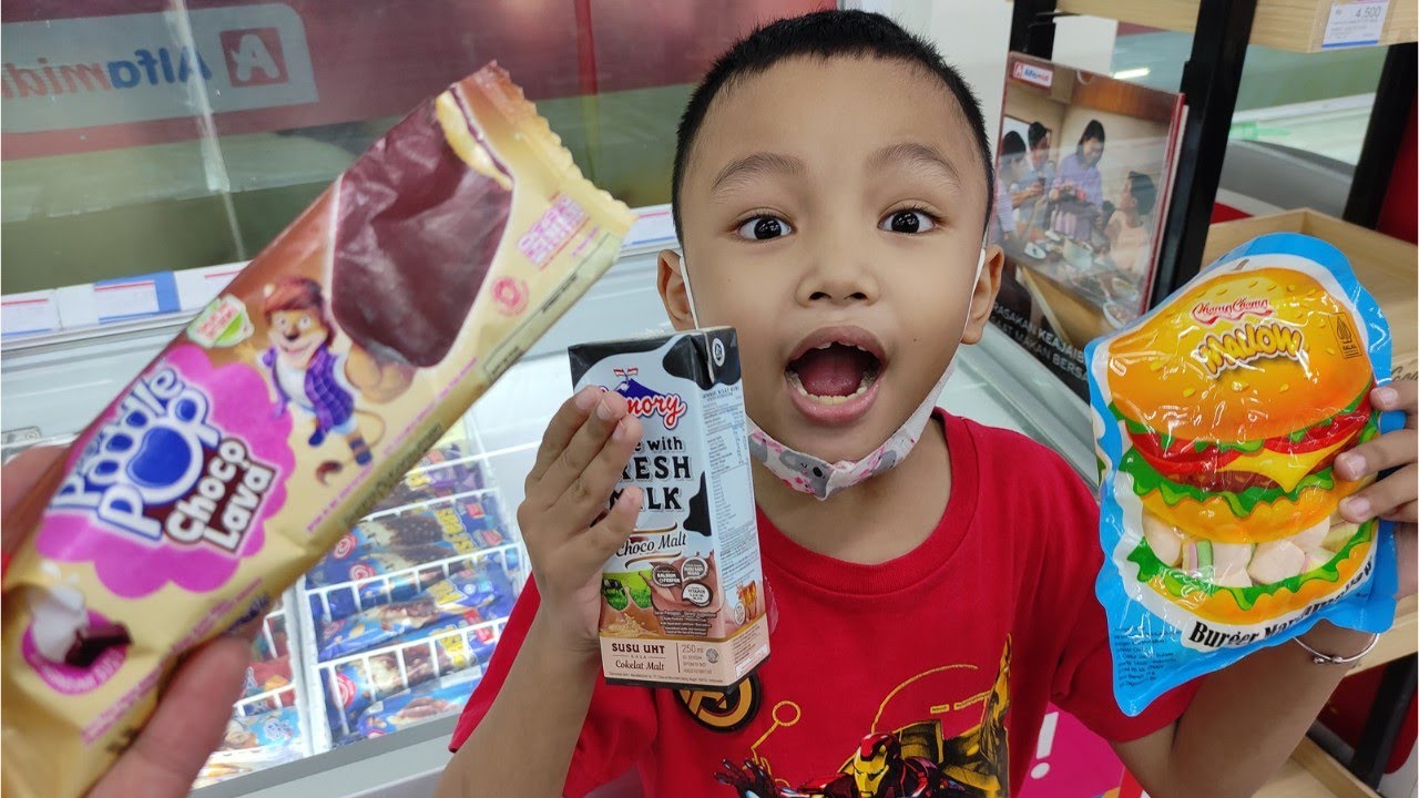 DRAMA Borong ES KRIM Paddle POP Choco Lava, SUSU KOTAK Cimory, Chomp Chomp MALLOW Burger ...