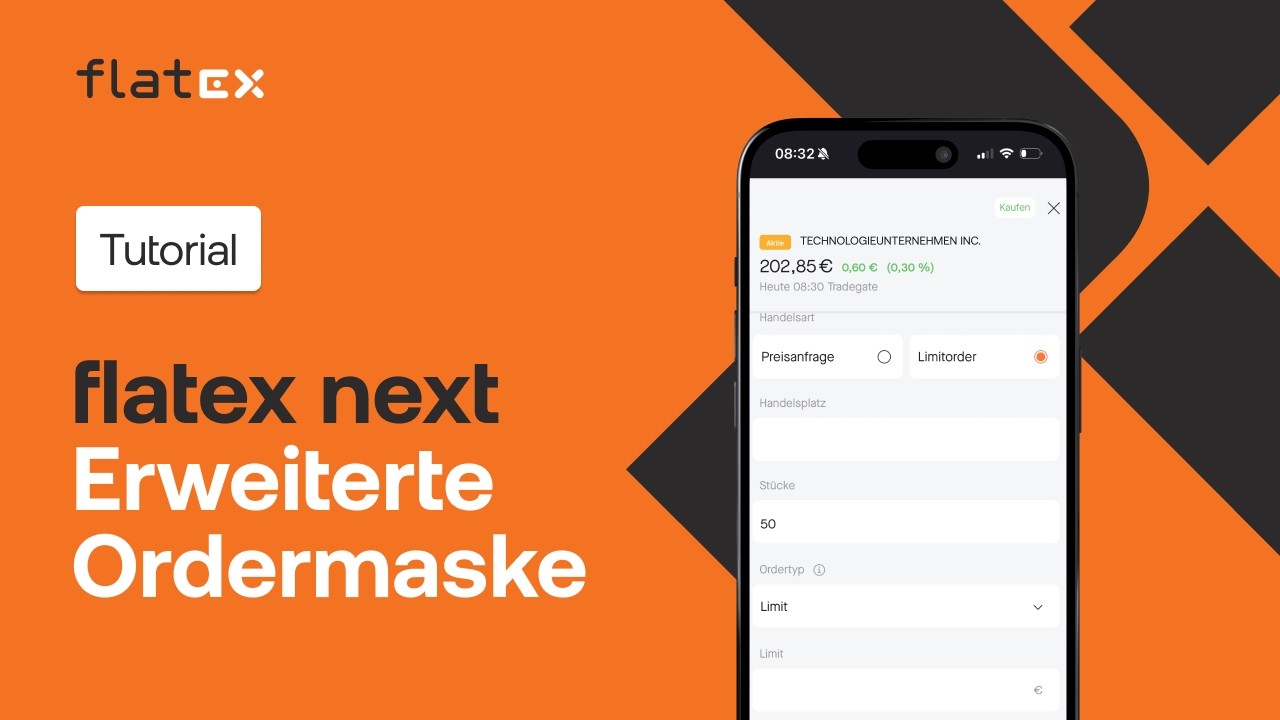 Alle Handelsplätze, Ordertypen & -zusätze: Jetzt in der flatex next App ...