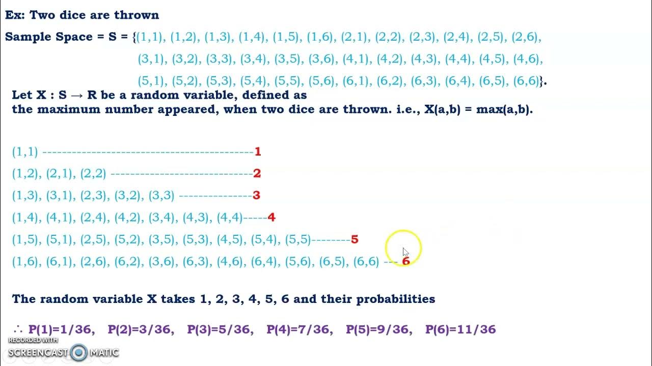 Random Variable - Example 2 - YouTube